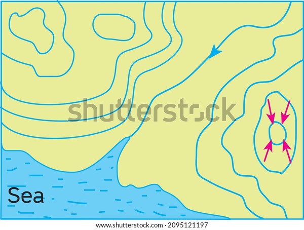 Geography Shapes Map Iso Hips Topography庫存向量圖（免版稅）2095121197 | Shutterstock