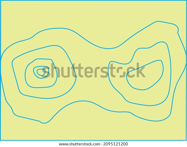 Geography Shapes Map Iso Hips Topography: стоковая векторная графика ...