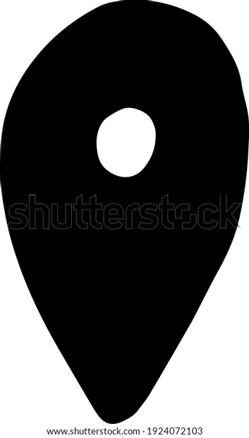 Geolocation Icon Sticker Sketch Hand Drawn Stock Vector (Royalty Free ...