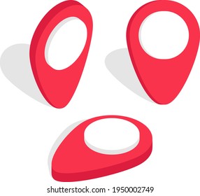 Geolocation Placemark Icon Isometric Vector Illustration Stock Vector ...