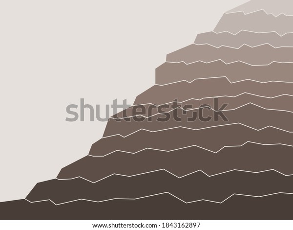 Geologic Rock Slope Sedimentary Structure Stock Vector (Royalty Free ...