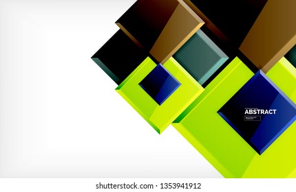 Geometric Abstract Background Modern Square Design Stock Vector ...