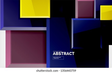 Geometric Abstract Background Modern Square Design Stock Vector ...