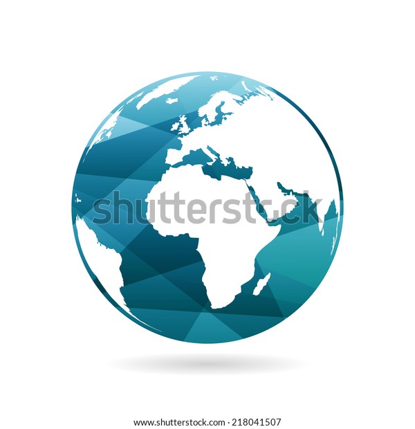 Geometric Abstract Earth Globe Sphere Concept Stock Vector (Royalty ...