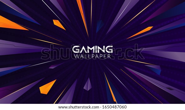 Geometric Abstract Gaming Wallpaper 4k Stock Vector (Royalty Free ...