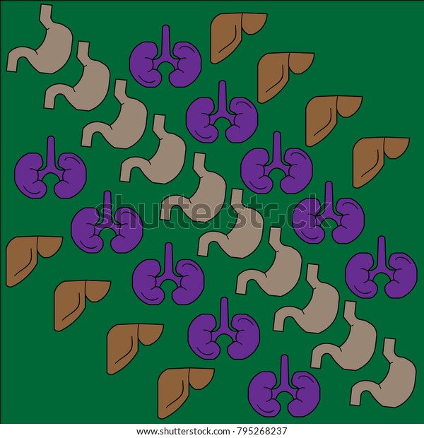 Geometric Abstract Organs That Form Pattern Stock Vector (Royalty Free ...