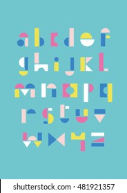 Geometric Alphabet Design Vector Illustration Stock Vector (Royalty ...
