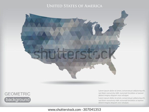 Geometric American Mappolygonal Usa Mapvector Illustration Stock Vector ...