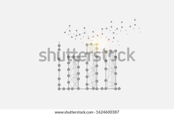 Geometric Art Line Dot Chart Vector Stock Vector (Royalty Free ...