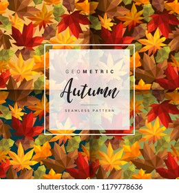 Geometric Autumn Seamless Pattern Stock Vector (Royalty Free ...