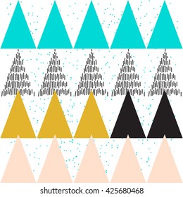 Geometric Background Retro 80s Style Triangle Stock Vector (Royalty ...