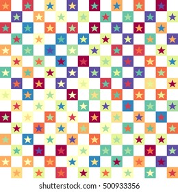Geometric Background Squares Star Shapes Stock Vector (Royalty Free ...