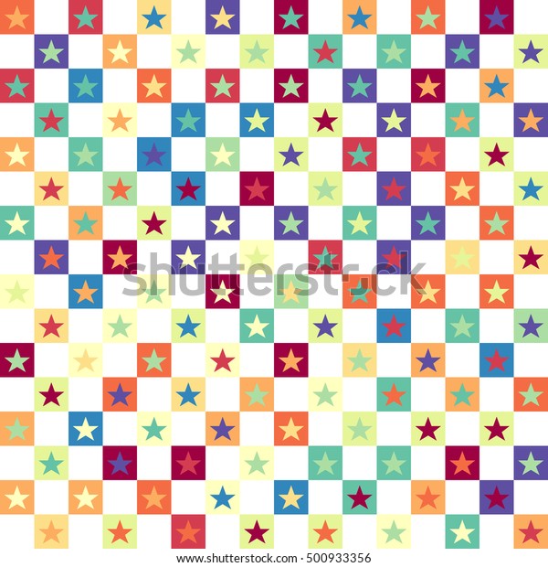 Geometric Background Squares Star Shapes Stock Vector (Royalty Free ...