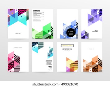Geometric Background Template Covers Flyers Banners Stock Vector ...
