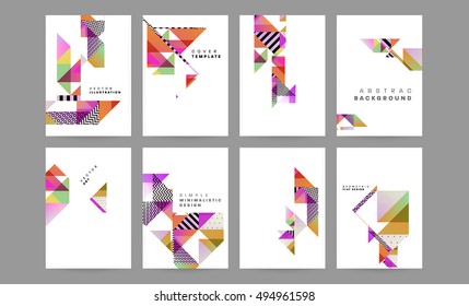 Geometric Background Template Covers Flyers Banners Stock Vector ...
