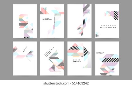 Geometric Background Template Covers Flyers Banners Stock Vector ...