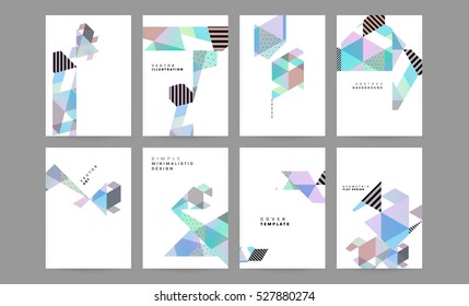 Geometric Background Template Covers Flyers Banners Stock Vector ...