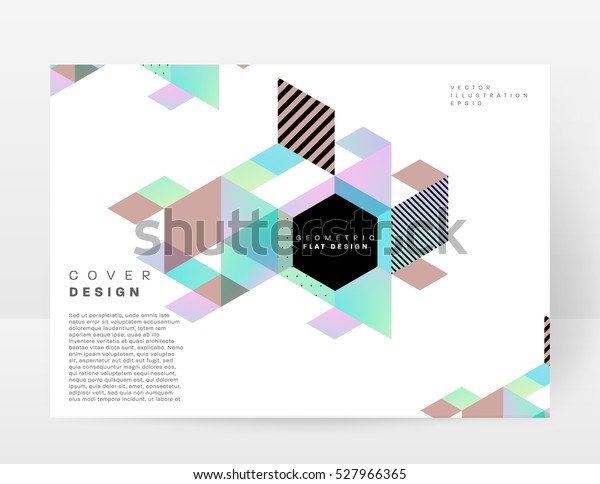 Geometric Background Template Covers Flyers Banners Stock Vector ...