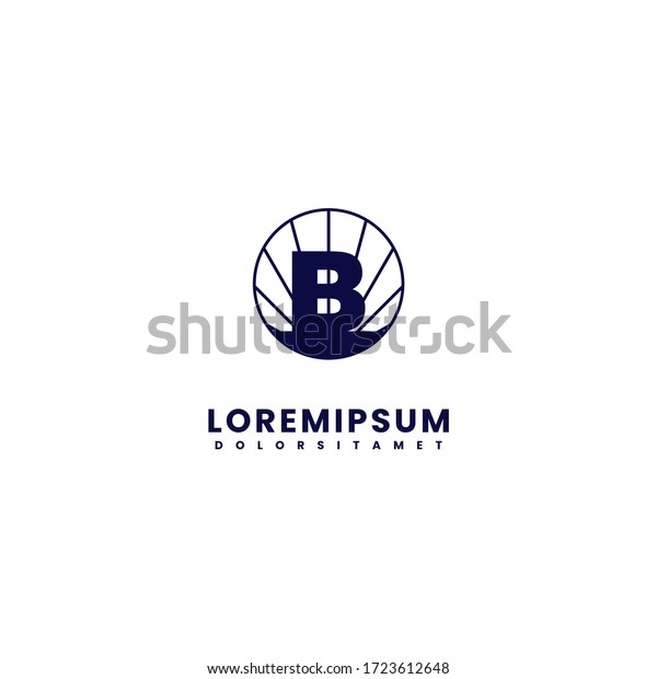 Geometric Blue Circle B Logo Letter Stock Vector (Royalty Free ...