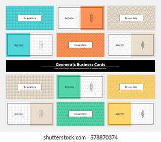 Geometric Business Cards Pattern Background Modern Stock Vector ...