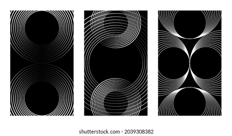 Geometric Circle Shapes Design Black White Stock Vector (Royalty Free ...