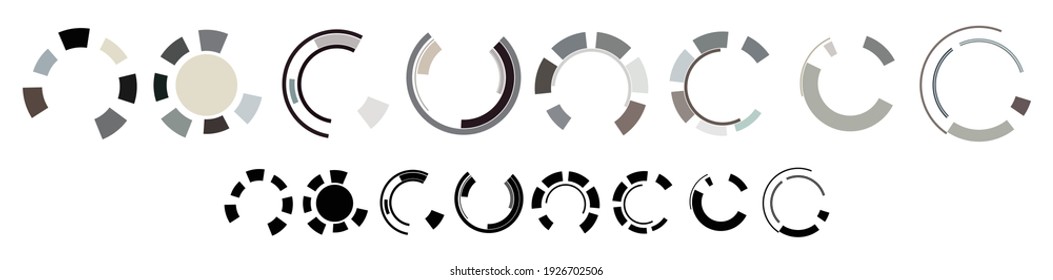 Geometric Circles Rings Hitech Gui Ui Stock Vector (Royalty Free ...