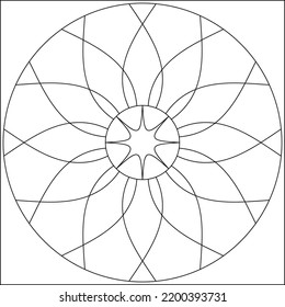 Geometric Coloring Page Geometric Shape Outline Stock Vector (Royalty ...