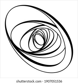 Geometric Concentric Shape Line Art Drawing Stock Vector (Royalty Free ...