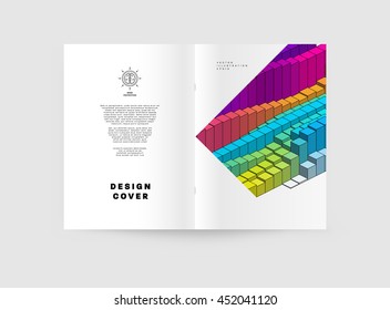 Geometric Cover Background Brochure Template Layout Stock Vector ...