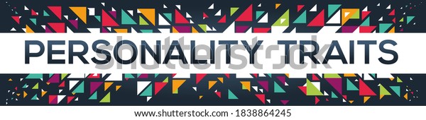 Geometric Creative Colorful Personality Traits Text Stock Vector ...