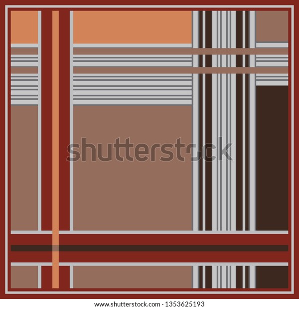 Geometric Diagonal Lines Fabric Scarf Textile Stock Vector (Royalty ...