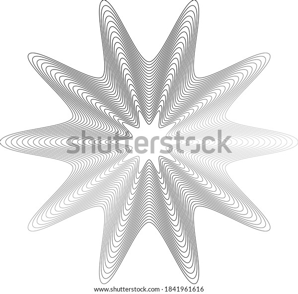 Geometric Distortion Abstract Shapes Deformed Sphere Stock Vector ...
