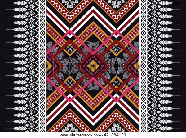 Geometric Ethnic Oriental Pattern Traditional Design Stock Vector