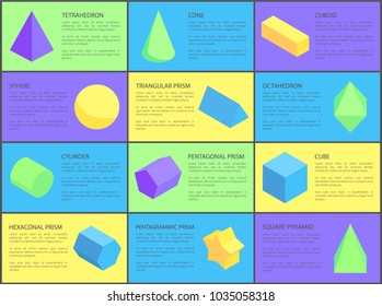 Geometric Figures Vector Illustration Cuboid Pentagrammic Stock Vector ...