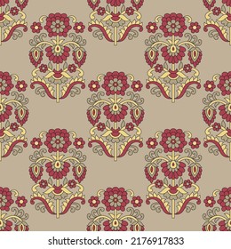 Geometric Flower Design Pattern On Background Stock Vector (Royalty ...