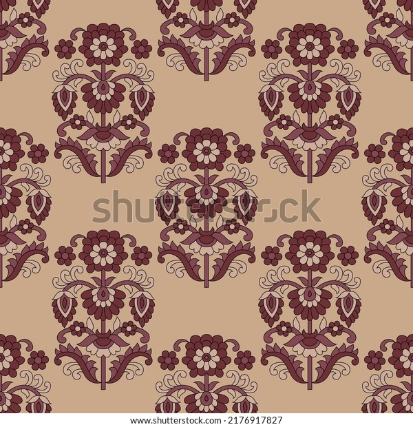 Geometric Flower Design Pattern On Background Stock Vector (Royalty ...