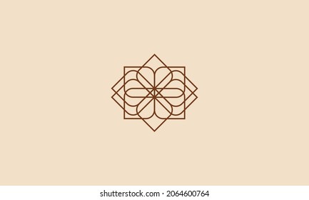 Geometric Flower Logo Design Stock Vector (Royalty Free) 2064600764 ...
