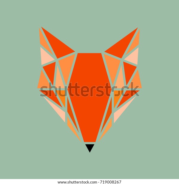 Geometric Fox Logo Vector Illustration Background Stock Vector (Royalty ...