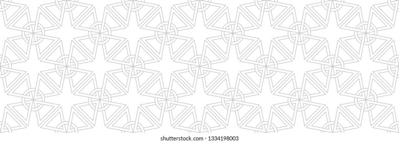 Geometric Gray Print On White Seamless Stock Vector (Royalty Free ...
