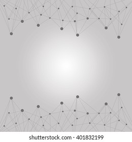 Geometric Grey Background Molecule Communication Connected Stock Vector ...