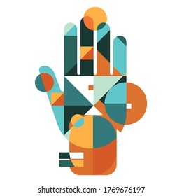 Geometric Hand Design Good Wall Art Stock Vector (Royalty Free ...