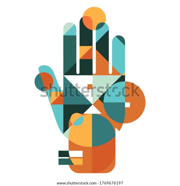 Geometric Hand Design Good Wall Art Stock Vector (Royalty Free ...