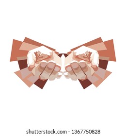 Geometric Hands Illustration Stock Vector (Royalty Free) 1367750828 ...
