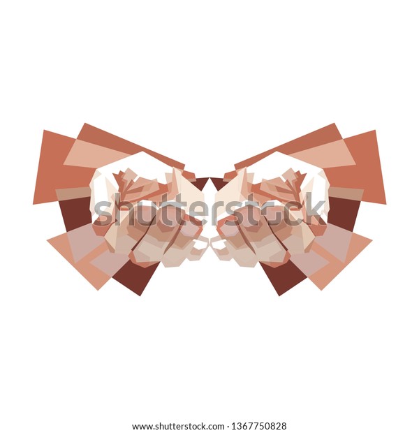 Geometric Hands Illustration Stock Vector (Royalty Free) 1367750828 ...