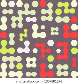 Geometric Hexagon Forms Bright Beautiful Colors Stock Vector (Royalty ...