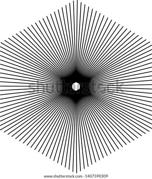 Geometric Hexagon Optical Illusion Design: เวกเตอร์สต็อก (ปลอดค่า ...