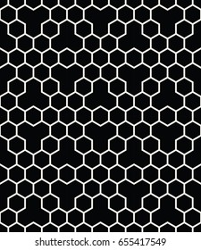 Geometric Hexagon Seamless Vector Grid Pattern Stock Vector (Royalty ...