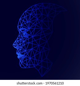 Geometric Human Head Art Image Stock Vector (Royalty Free) 1970561210 ...