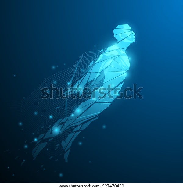 Geometric Human Illustration Stock Vector (Royalty Free) 597470450