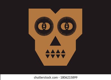 Geometric Human Skullabstract Vector Skulls Isolatedconceptual Stock ...